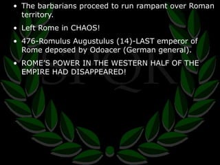 6.4 decline of the roman empire | PPTX