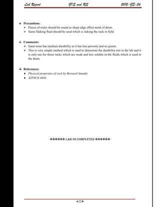 slake durability index experiment | PDF