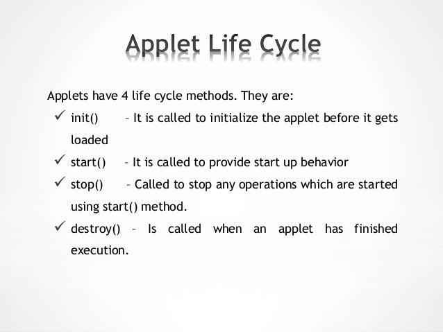 6.applet programming in java