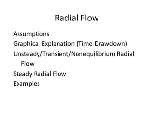 radial flow pumping test | PPTX