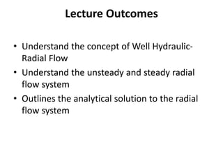 radial flow pumping test | PPTX