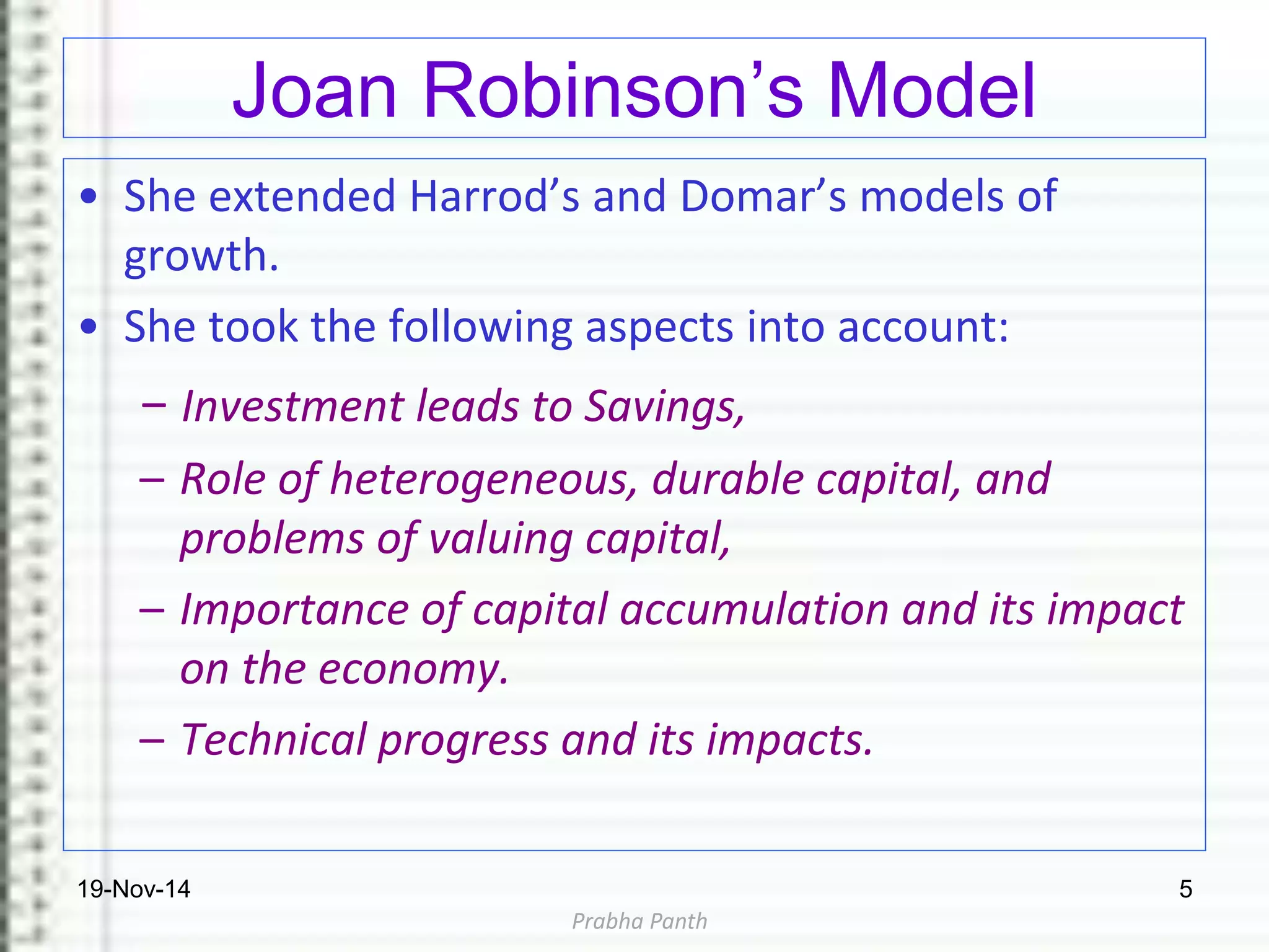 6. joan robinson's model | PPSX
