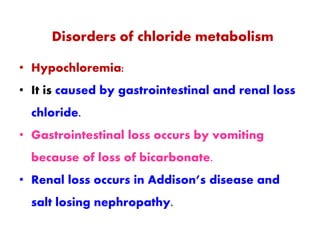 CHLORIDE METABOLISM | PPTX