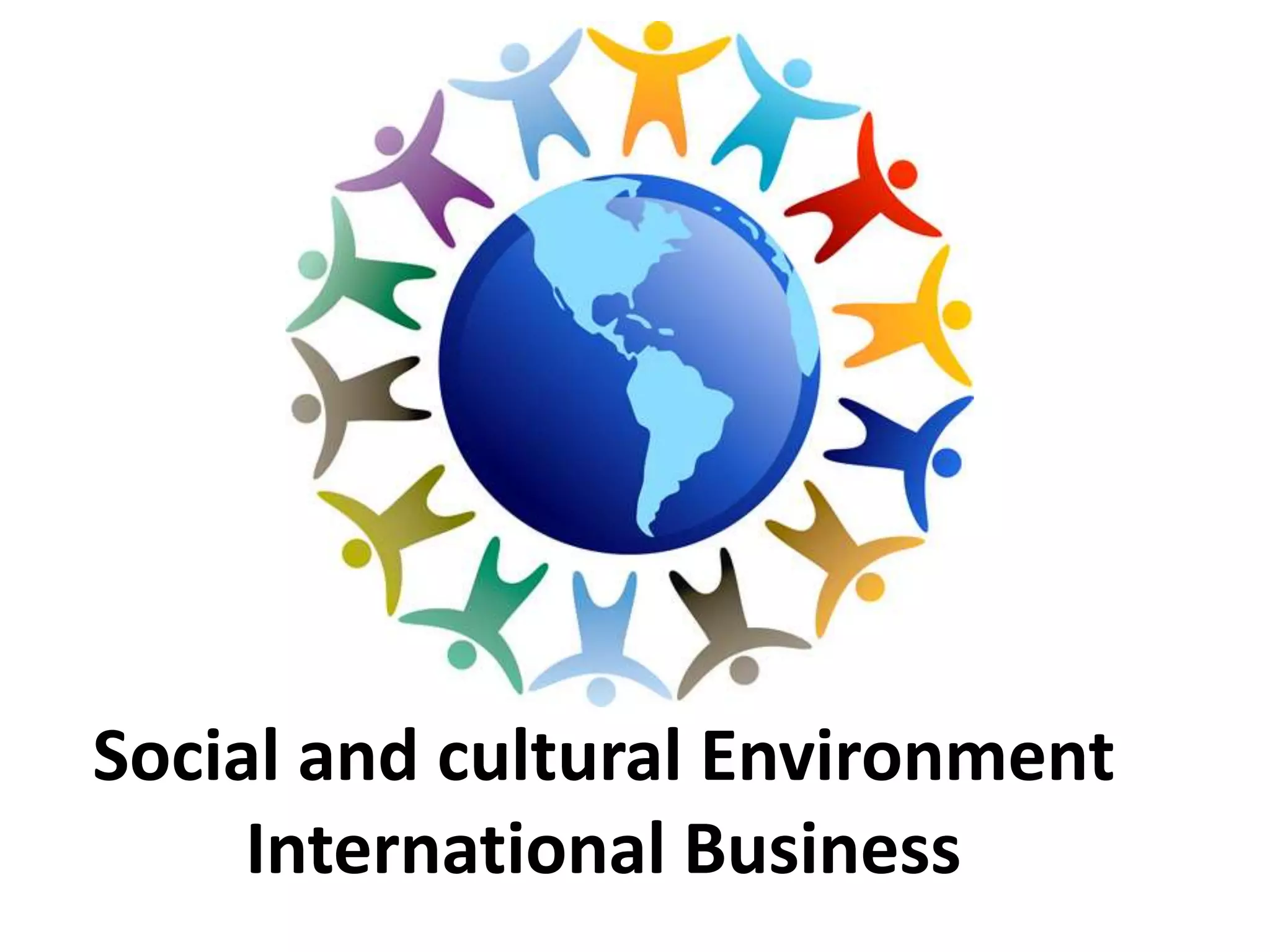 Social and cultural Environment - International Business - Manu Melwin ...