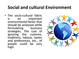 Social and cultural Environment - International Business - Manu Melwin ...