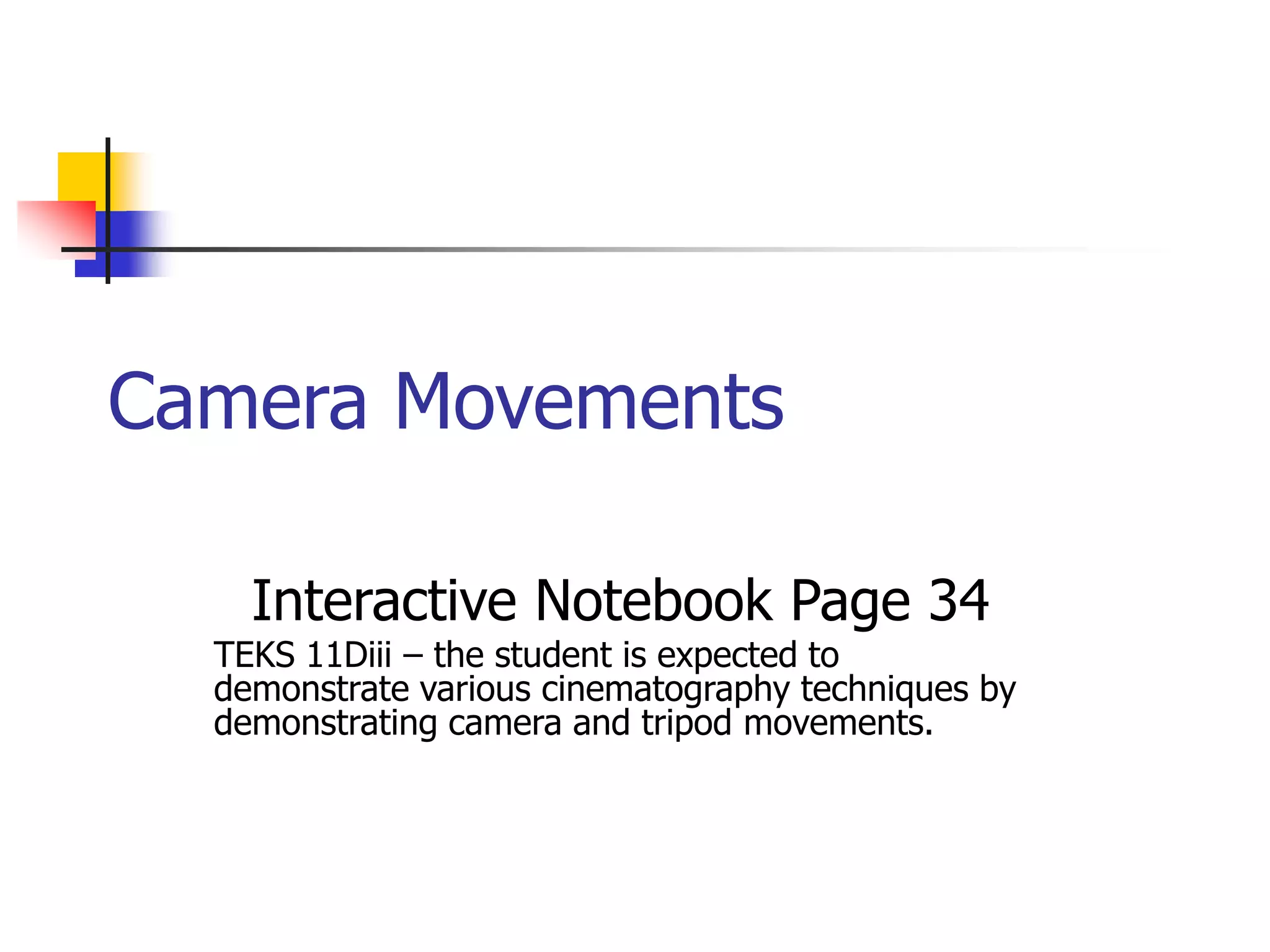 6. camera movements | PPTX