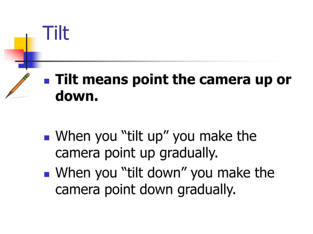 6. camera movements | PPTX | Cameras and Camcorders | Consumer Electronics