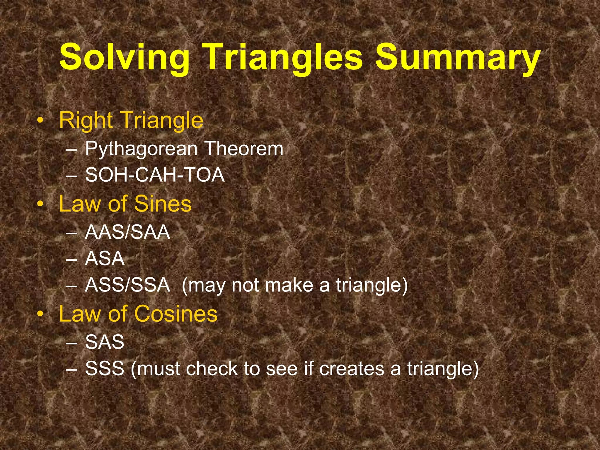 6.2 law of cosines | PPTX