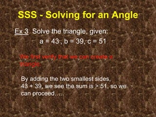 6.2 law of cosines | PPT