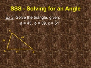 6.2 law of cosines | PPT