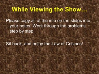6.2 law of cosines | PPTX