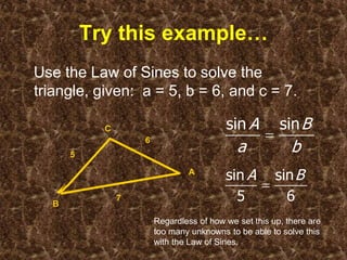 6.2 law of cosines | PPT