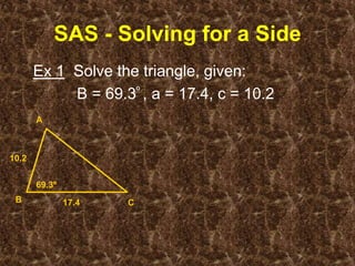 6.2 law of cosines | PPT