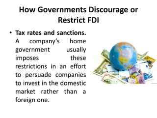 Foreign Direct Investment - FDI - International Business - Manu Melwin ...