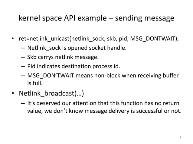 Introduction To Netlink In Linux Kernel English Ppt