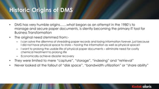 DMS - The transforming landscape | PPT