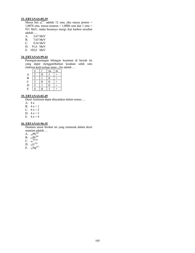 kumpulan soal UN fisika sma tentang fisika modern | PDF