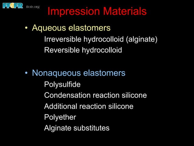 6. secondary imp materials | PDF | Dental Health | Diseases and Conditions
