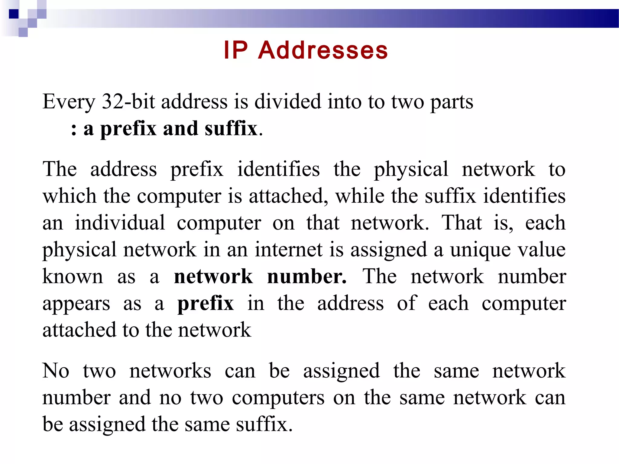ip addressing & routing | PPT