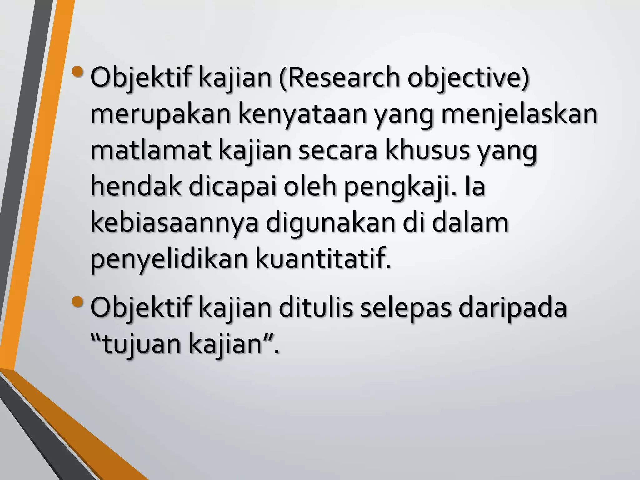 Tujuan kajian Dr Kamarul Shukri | PPSX