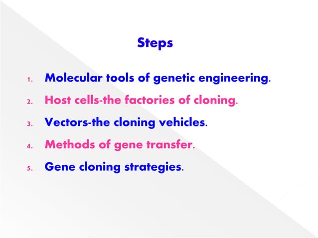 Recombinant Dna Technology Ppt
