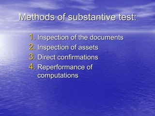 6. audit techniques | PPTX