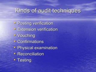 6. audit techniques | PPTX