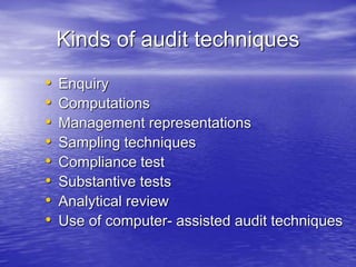 6. audit techniques | PPTX