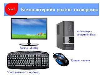 6 анги компьютерийн түүх, үндсэн төхөөрөмжүүд | PPTX