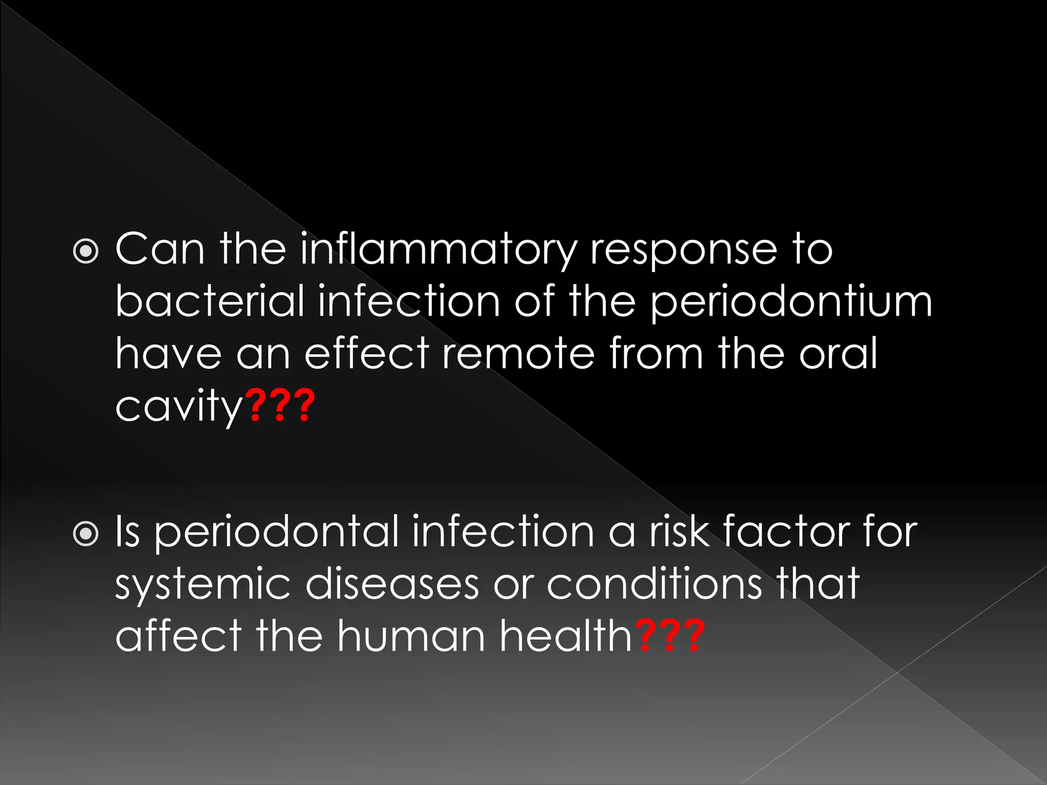 Periodontitis as a risk factor for systemic diseases | PPTX