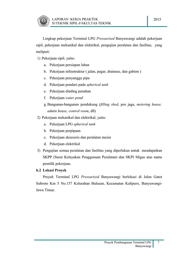 Laporan Kerja Praktek | DOC