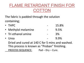 Fire retardant finish | PPTX