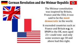 Weimar Germany - preparation and adoption of a new constitution | PPTX