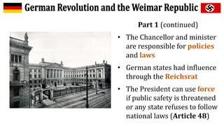 Weimar Germany - preparation and adoption of a new constitution | PPTX