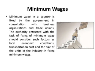 Minimum wages - compensation management - Manu Melwin Joy | PPTX