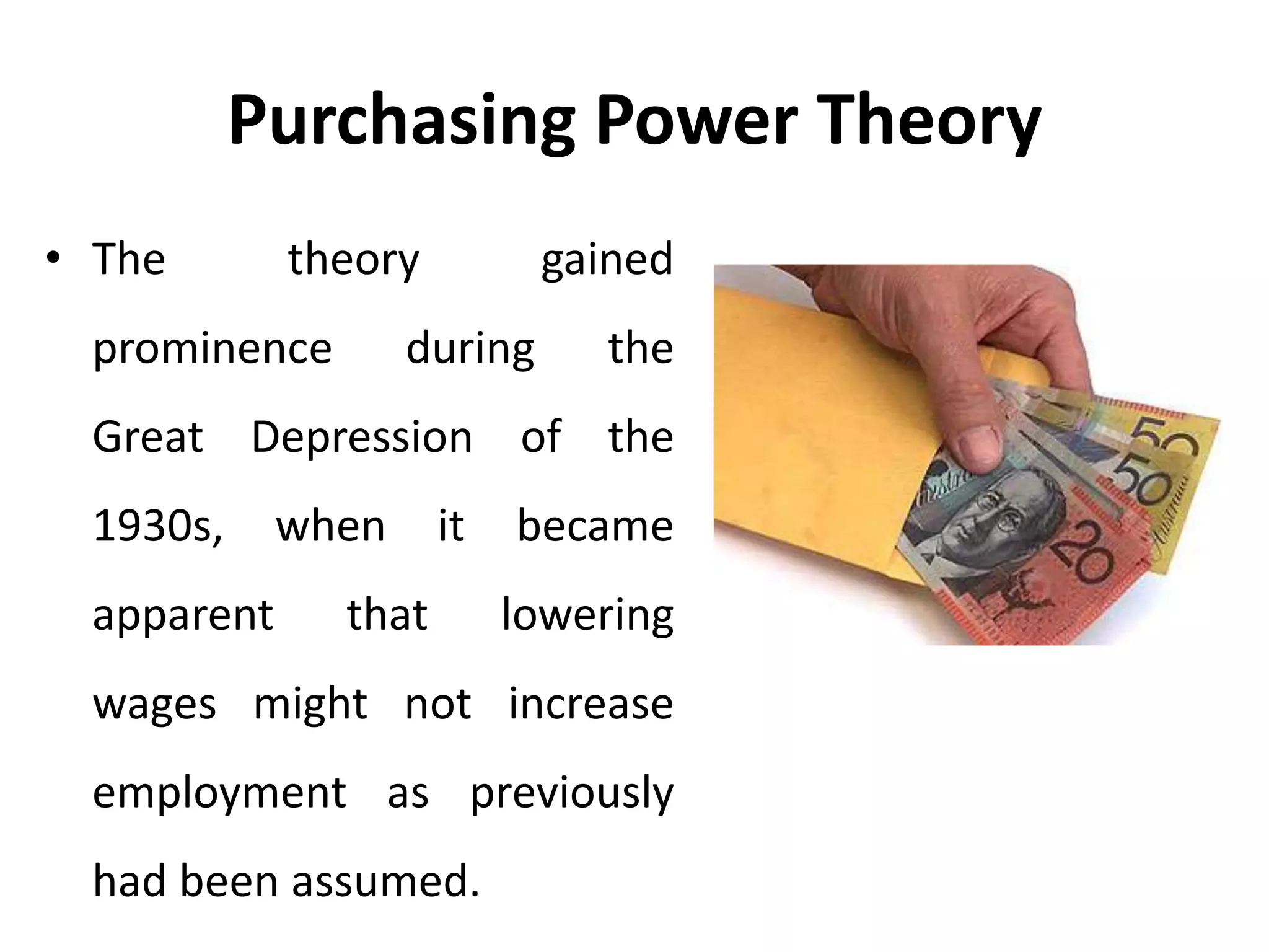 Purchasing power theory– wage theories - compensation management - Manu ...