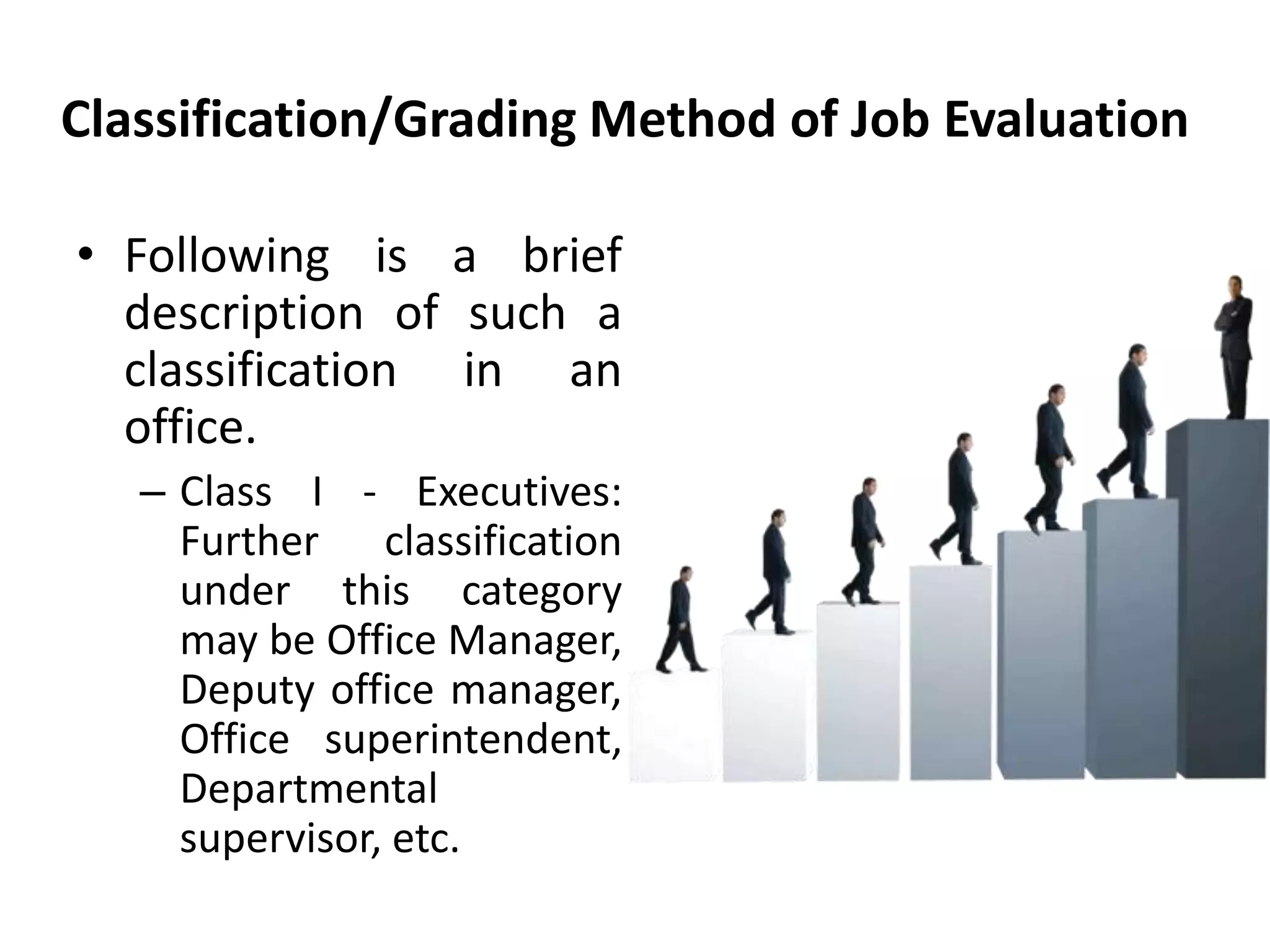 Classification/Grading method of job evaluation - compensation management - Manu Melwin Joy ...