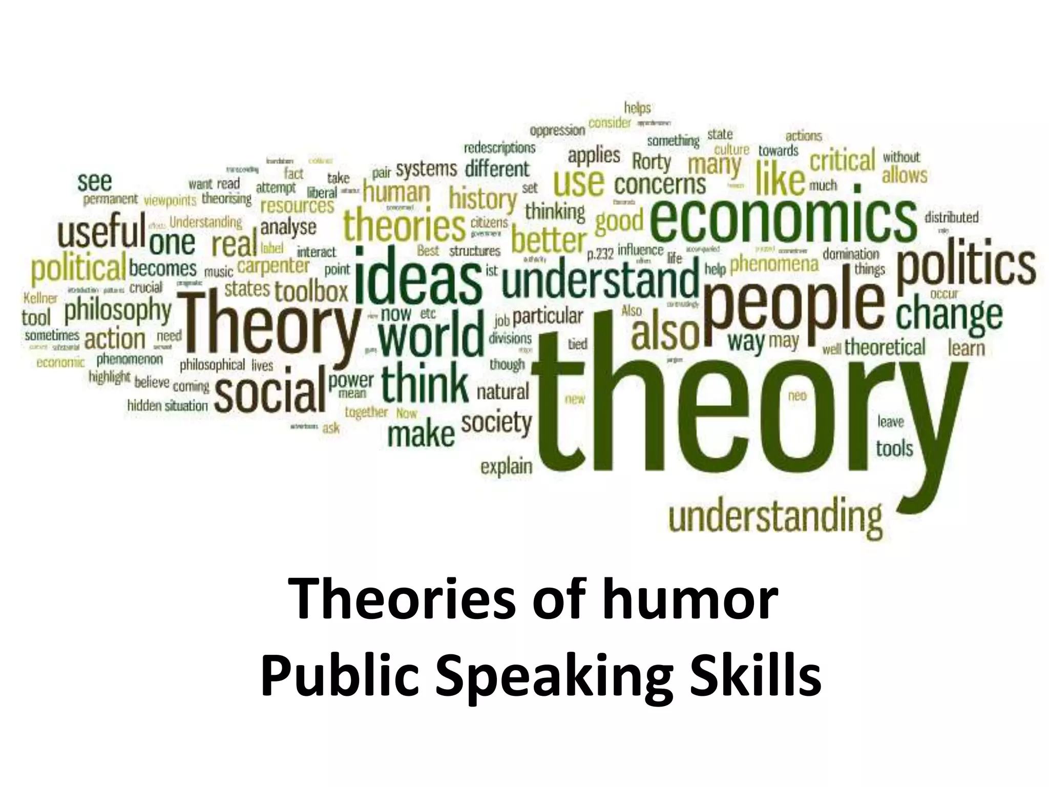 Theories of humor - public speaking skills - Manu Melwin Joy | PPTX