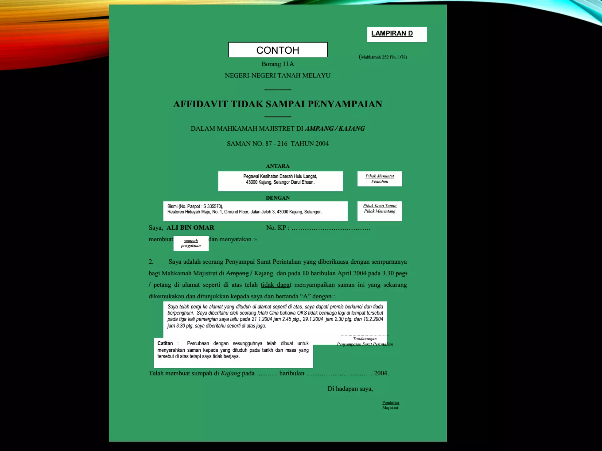 Kertas pertuduhan, fakta kes, saman dan waran tangkap | PPT