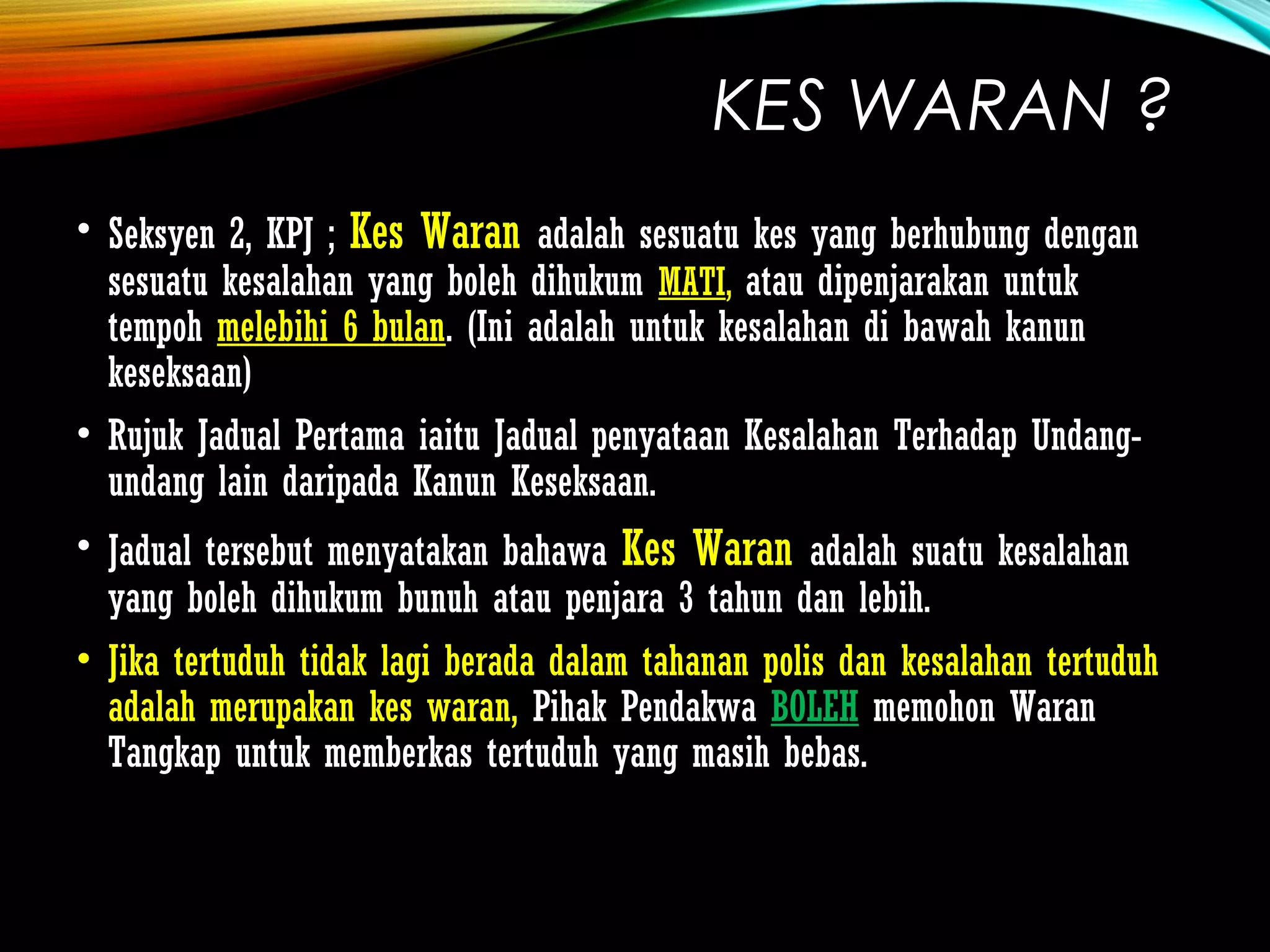 Kertas pertuduhan, fakta kes, saman dan waran tangkap | PPT