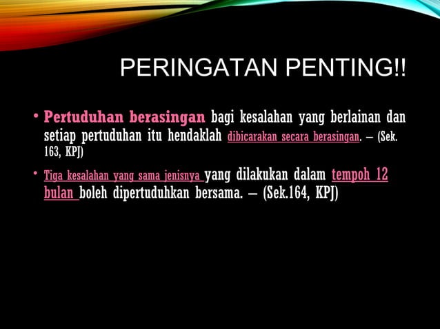 Kertas pertuduhan, fakta kes, saman dan waran tangkap | PPT