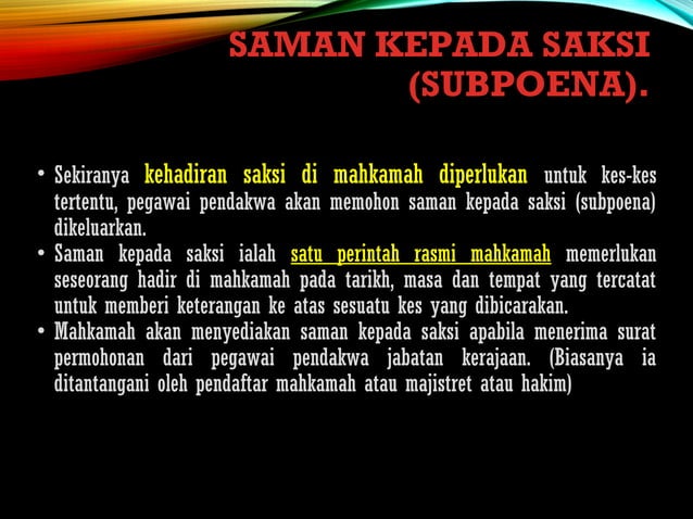 Kertas pertuduhan, fakta kes, saman dan waran tangkap | PPT