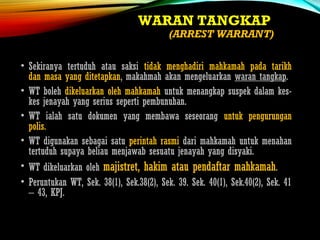 Kertas pertuduhan, fakta kes, saman dan waran tangkap | PPT