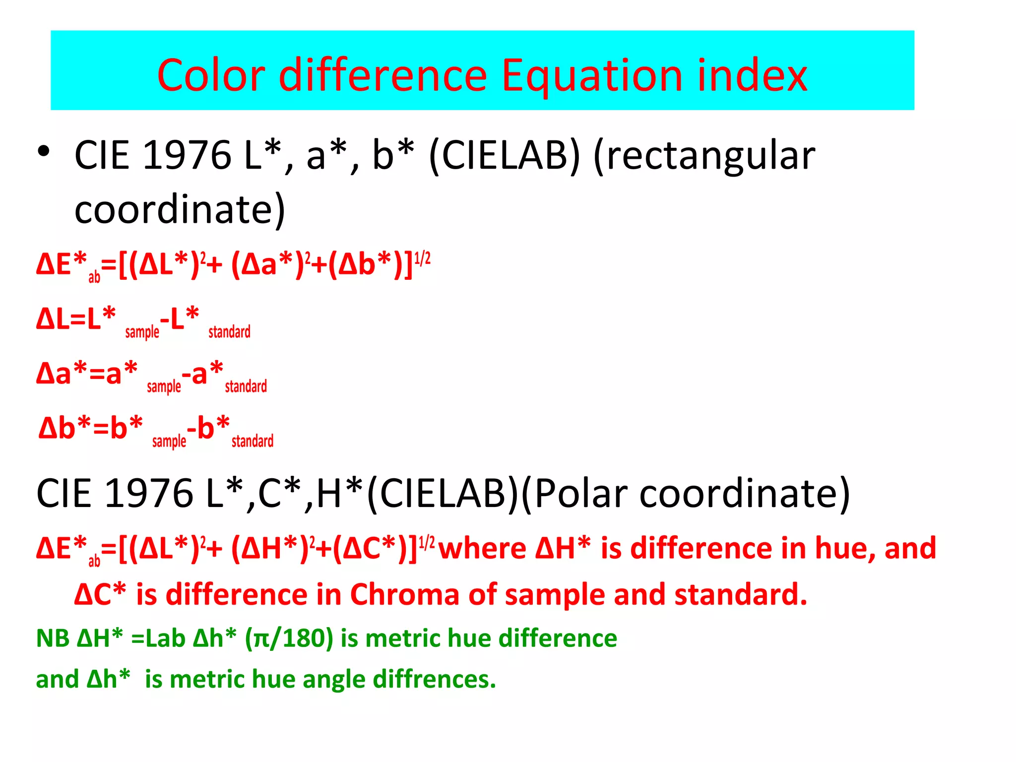 6. colour difference measurement | PPT