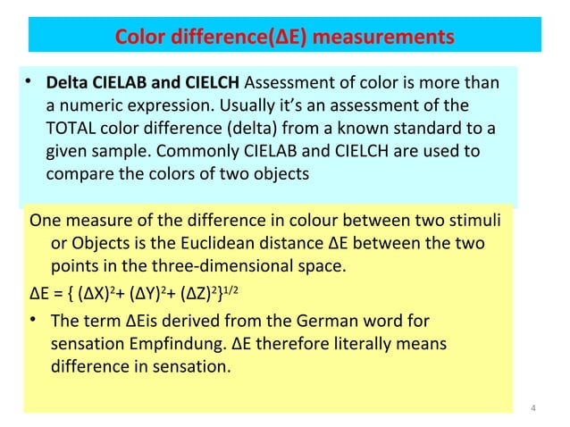 6. colour difference measurement | PPT | Physics | Science
