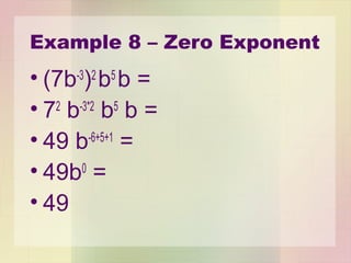 properties of exponents | PPT