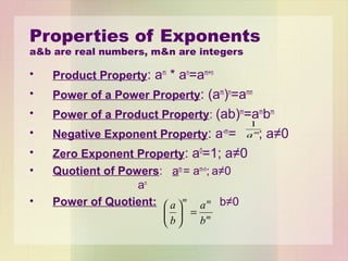 properties of exponents | PPT