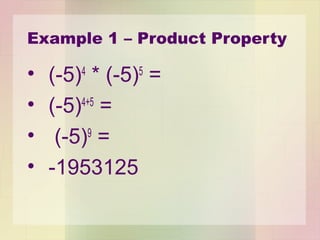 properties of exponents | PPT