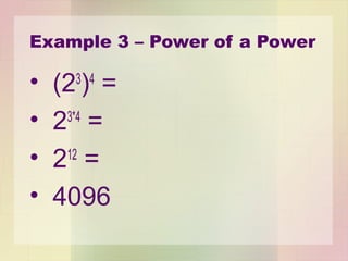 properties of exponents | PPT