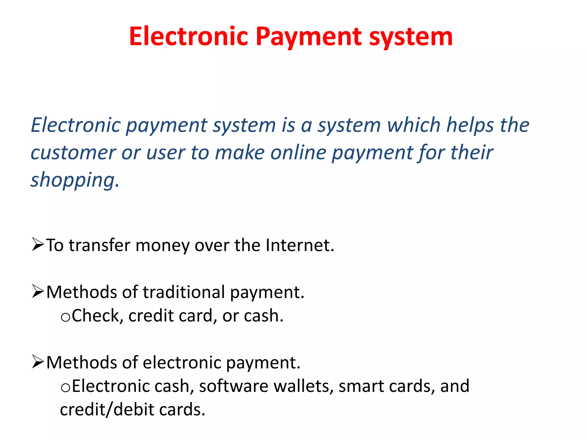 6. electronic payment systems | PPTX